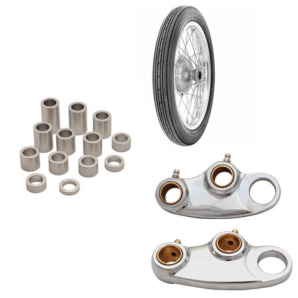 Wheels, Tires, axel spacers and rockers commonly used on Springer setu ...