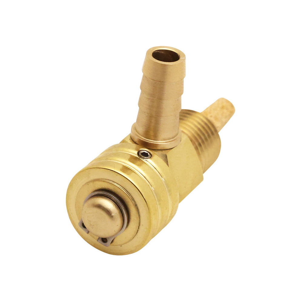 Prism - 1/4" NPT Petcock - 90 degree - Brass — Throttle Addiction