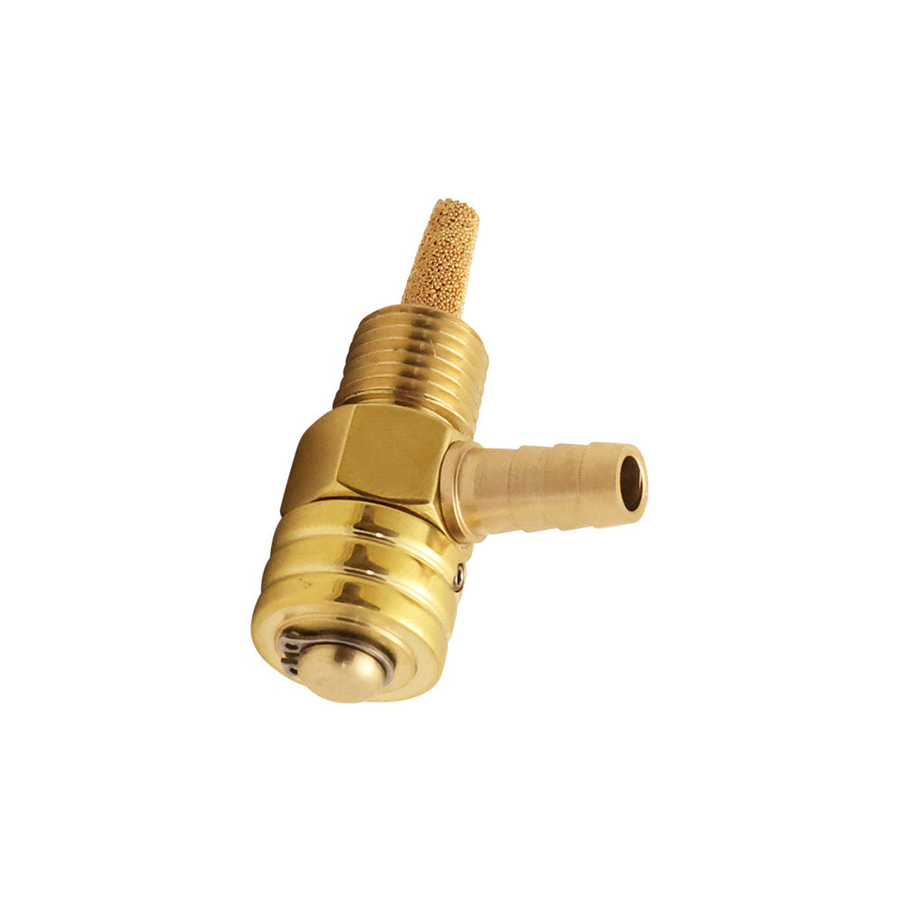 Prism - 1/4" NPT Petcock - 90 degree - Brass — Throttle Addiction