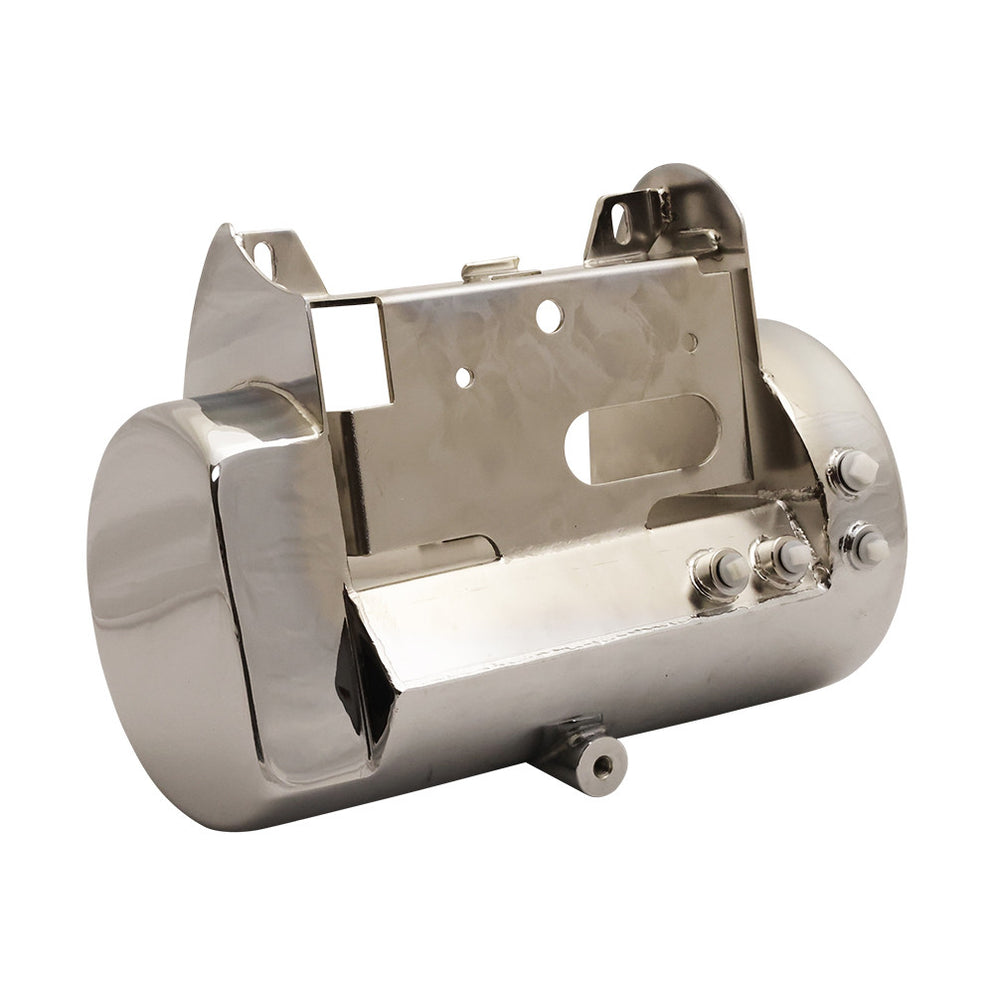 Custom Use Round Oil Tank With Battery Tray - Chrome- Side Fill ...