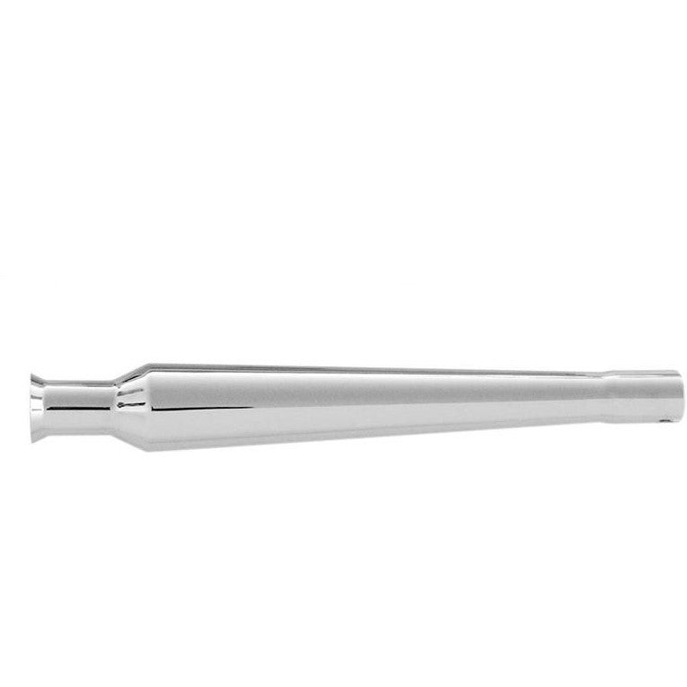 Paughco Short Bell Tip Muffler - 20" - Chrome — Throttle Addiction