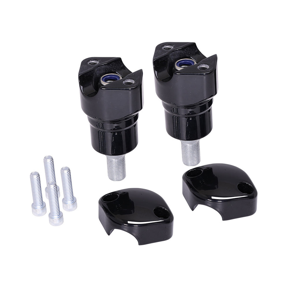 3" OEM Harley Softail Springer Style Risers - Black — Throttle Addiction