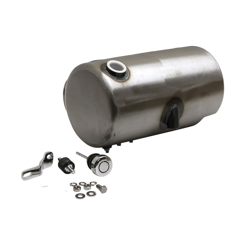 Custom Use Round Oil Tank With Battery Tray - Raw- Side Fill — Throttle ...