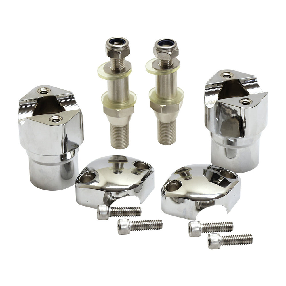 3" OEM Harley Softail Springer Style Risers - Chrome — Throttle Addiction