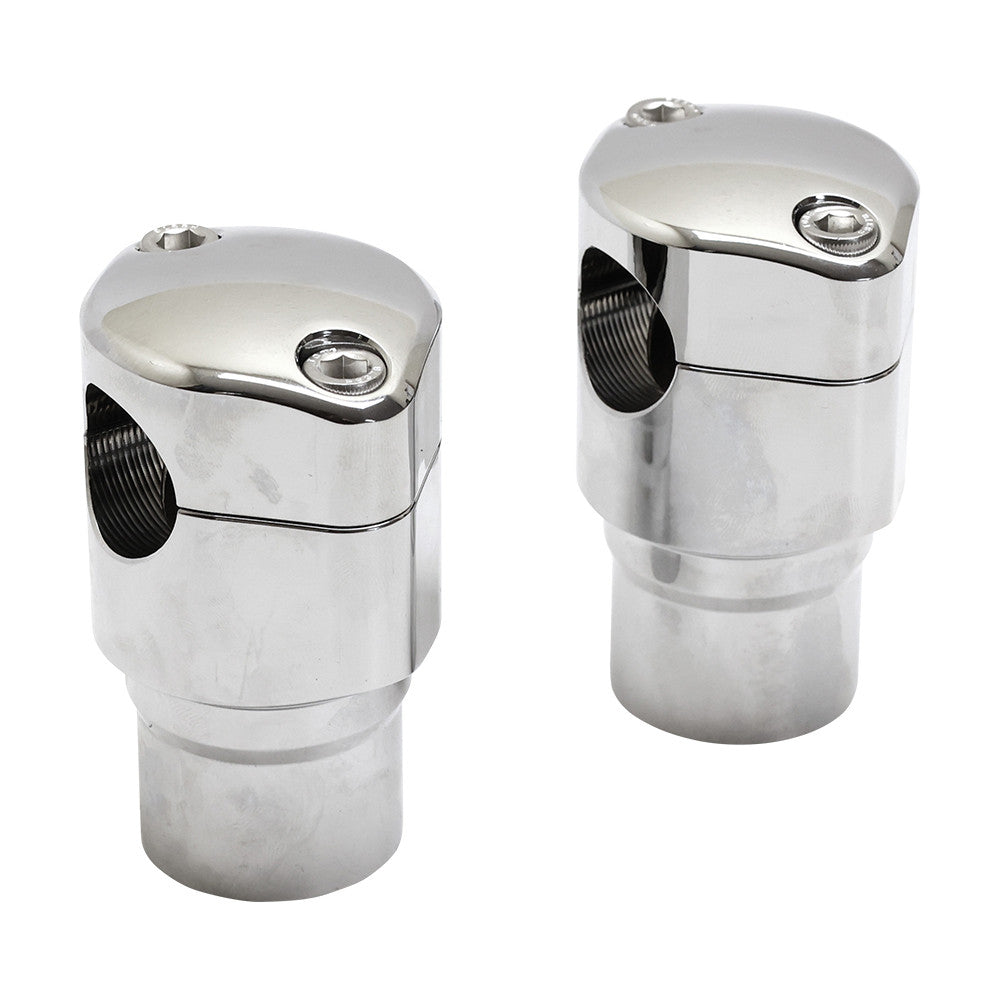 3" OEM Harley Softail Springer Style Risers - Chrome — Throttle Addiction
