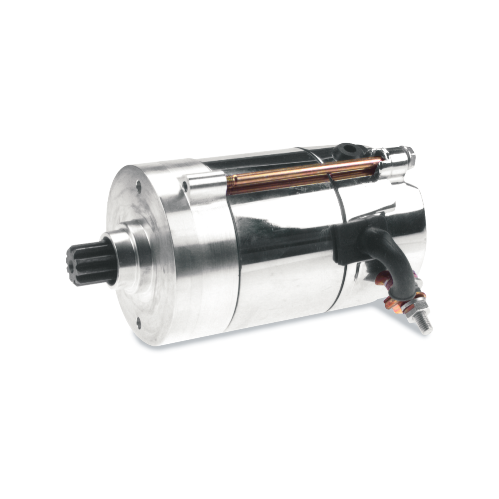 High-Performance Hitachi-Style Starter Motor - Harley 1971-1988 - Chro ...