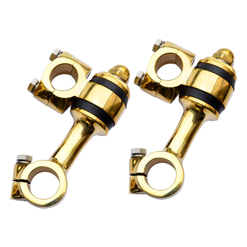 3.5" Brass Flanders Dog Bone Risers #35-RM — Throttle Addiction
