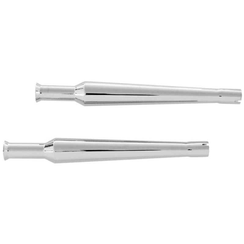Paughco Long Bell Tip Muffler - 22" - Chrome — Throttle Addiction