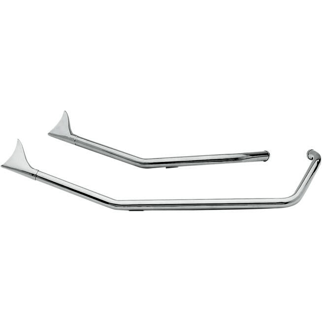 Paughco - Upsweep Fishtail Exhaust - 1986-1999 Softail and Evolution H ...