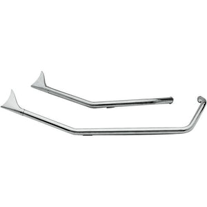 Paughco - Upsweep Fishtail Exhaust - 1986-1999 Softail and Evolution H ...