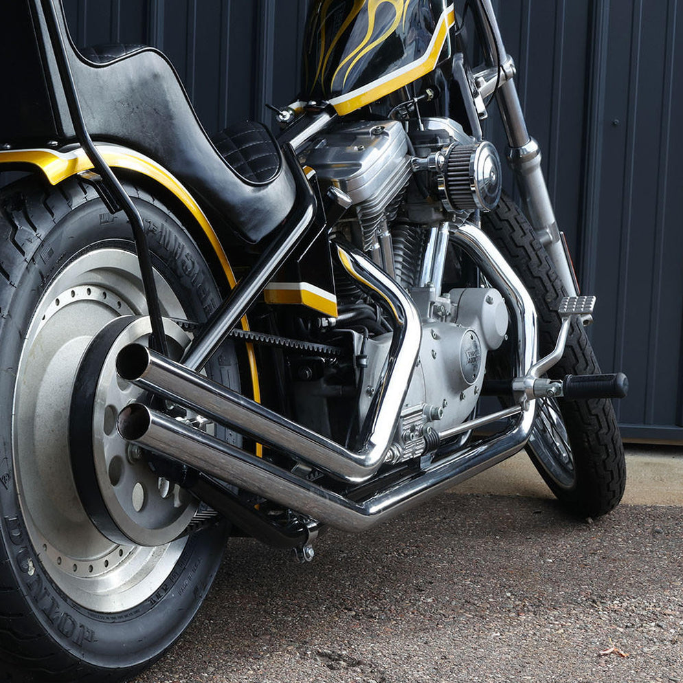 Paughco Straight End Upswept Sportster Exhaust - 1986-2003 — Throttle ...
