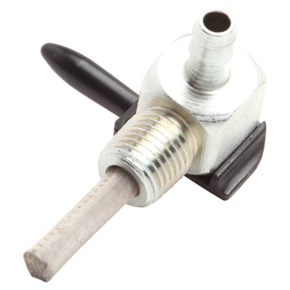 1/4" NPT Petcock - 90 Degree With Filter Screen- Black — Throttle Addiction