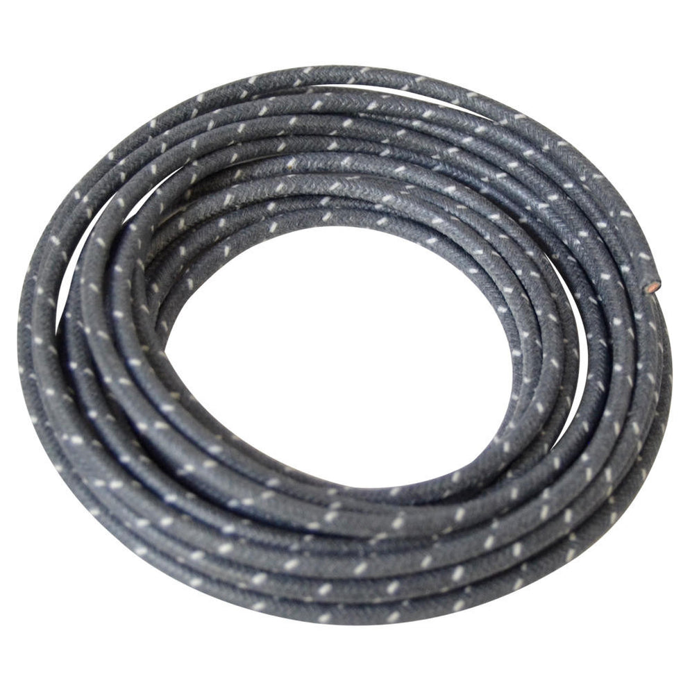 16 AWG Cloth Covered Automotive Electrical Wire - Black with 1 White T ...