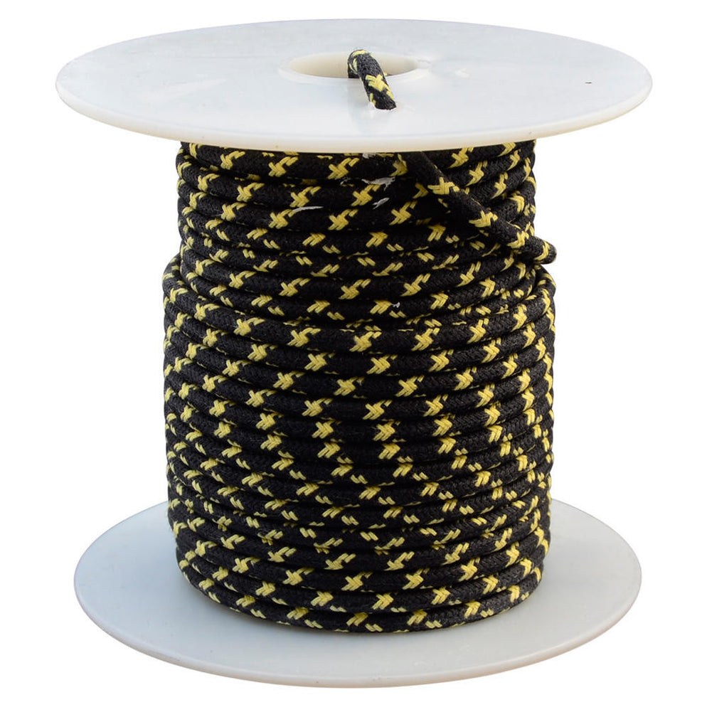 16 AWG Vintage Cloth Covered Automotive Electrical Wire - Black with 2 ...