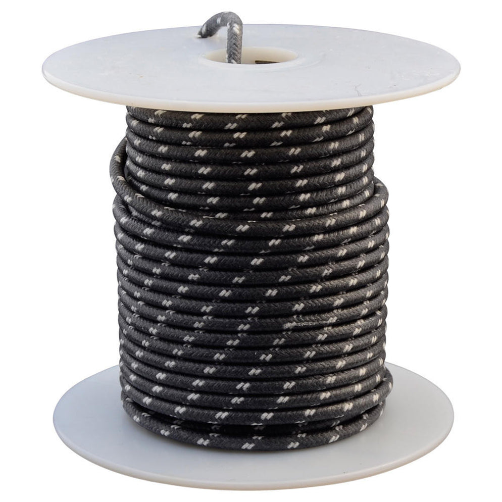 16 AWG Vintage Cloth Covered Automotive Electrical Wire - Black with 2 ...