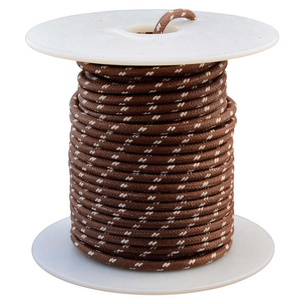 16 AWG Vintage Cloth Covered Automotive Electrical Wire - Brown with 2 ...