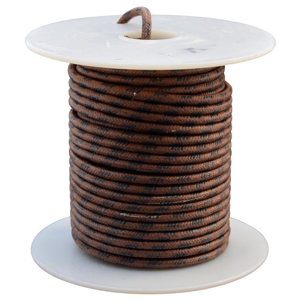 16 AWG Vintage Cloth Covered Automotive Electrical Wire - Brown with 4 ...
