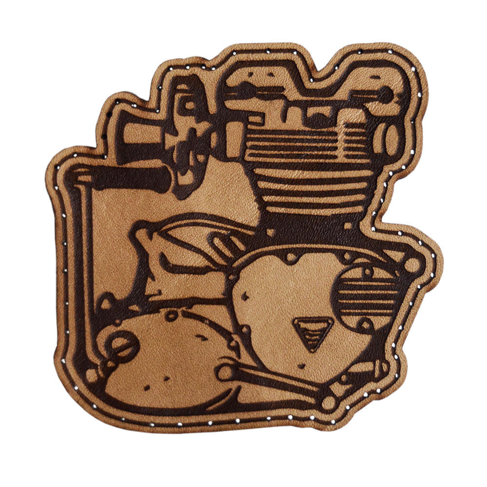 Triumph Unit Motor Leather Patch — Throttle Addiction
