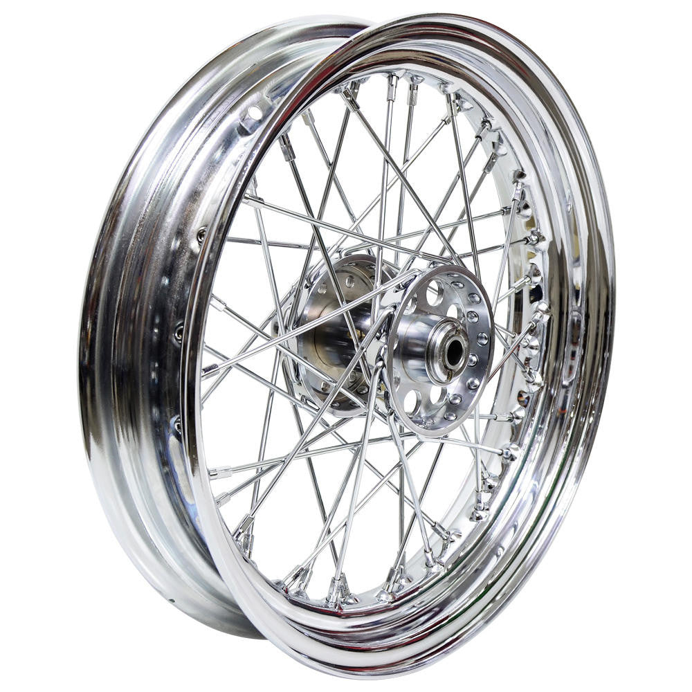 16" x 3.00" Chrome Spoke Rear Wheel - Ironhead Sportster 1955-1978 ...