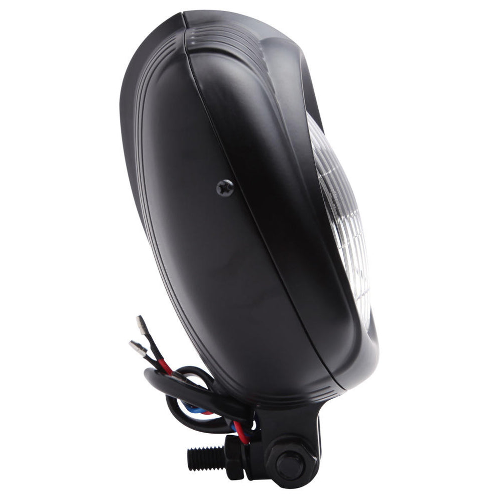 Electroline Vintage Square Headlight - Black — Throttle Addiction