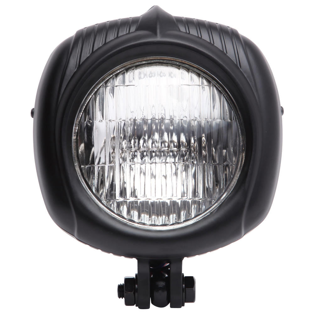 Electroline Vintage Square Headlight - Black — Throttle Addiction