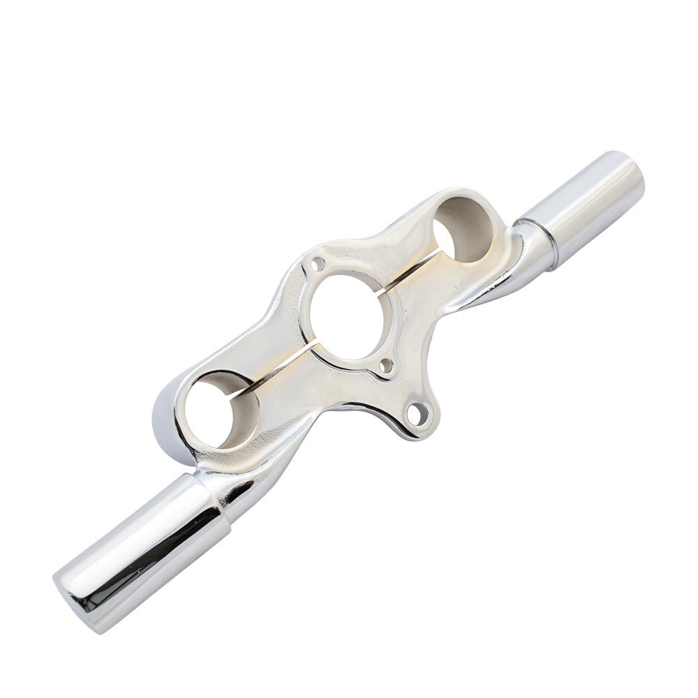 Inline Springer Top Clamp - Dog Bone Style - Chrome — Throttle Addiction