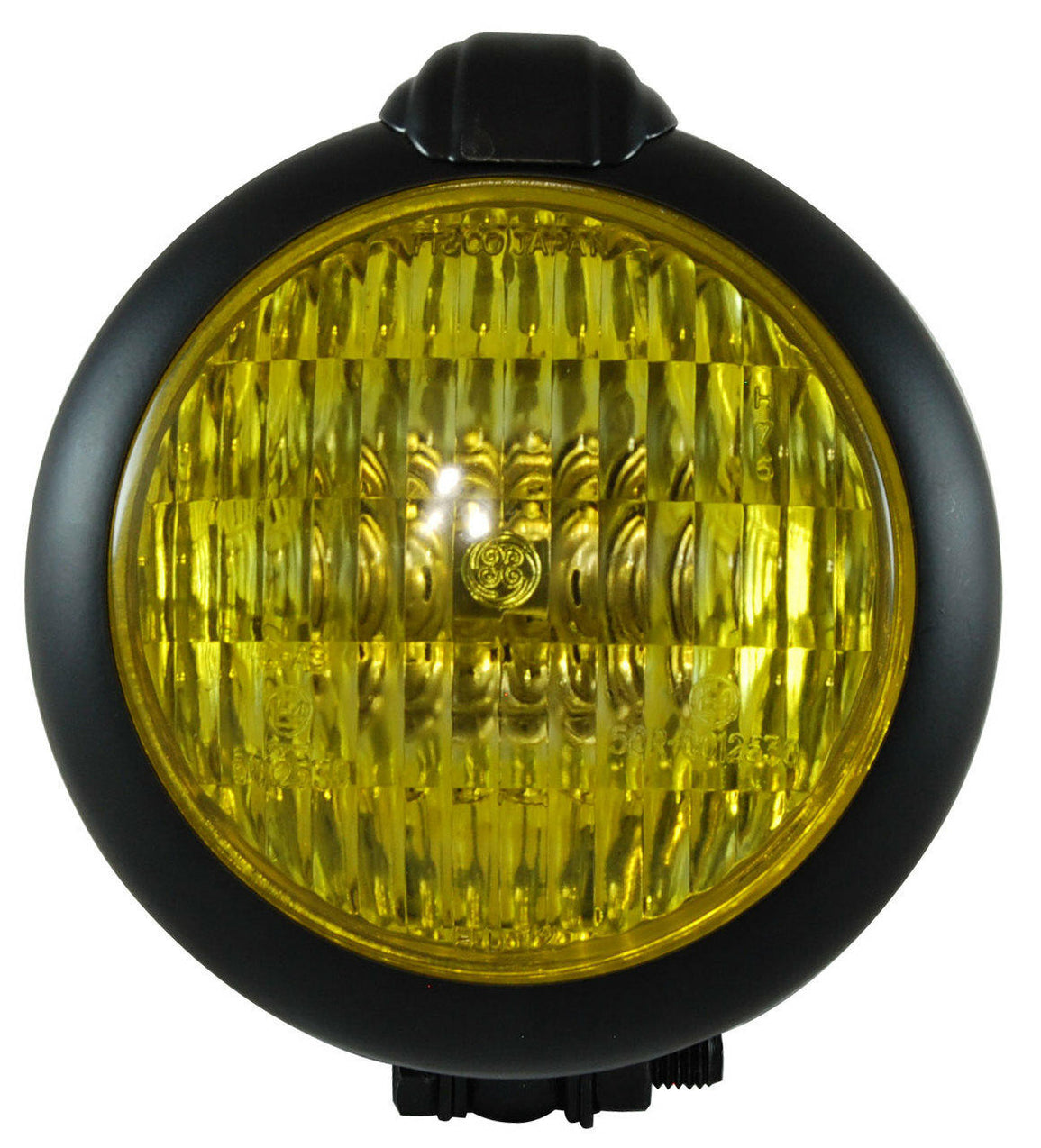 Unity Style Headlight - Black - Yellow Lens — Throttle Addiction