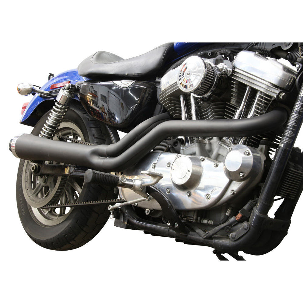 Paughco - Upsweep Fishtail Exhaust - 1986-1999 Softail and Evolution H ...